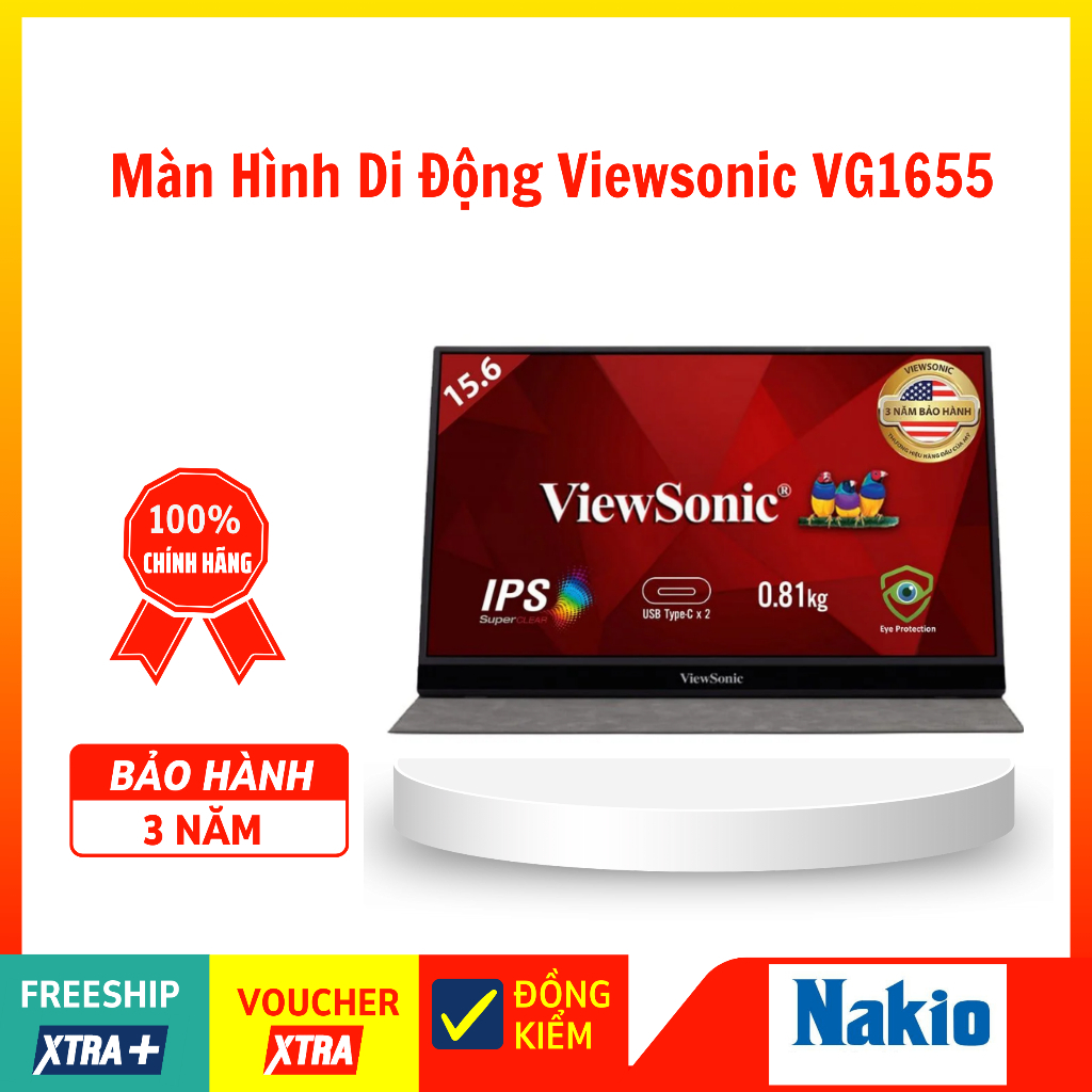Màn hình di động Viewsonic VG1655 16" IPS FHD USBC - Chính Hãng Bảo ...