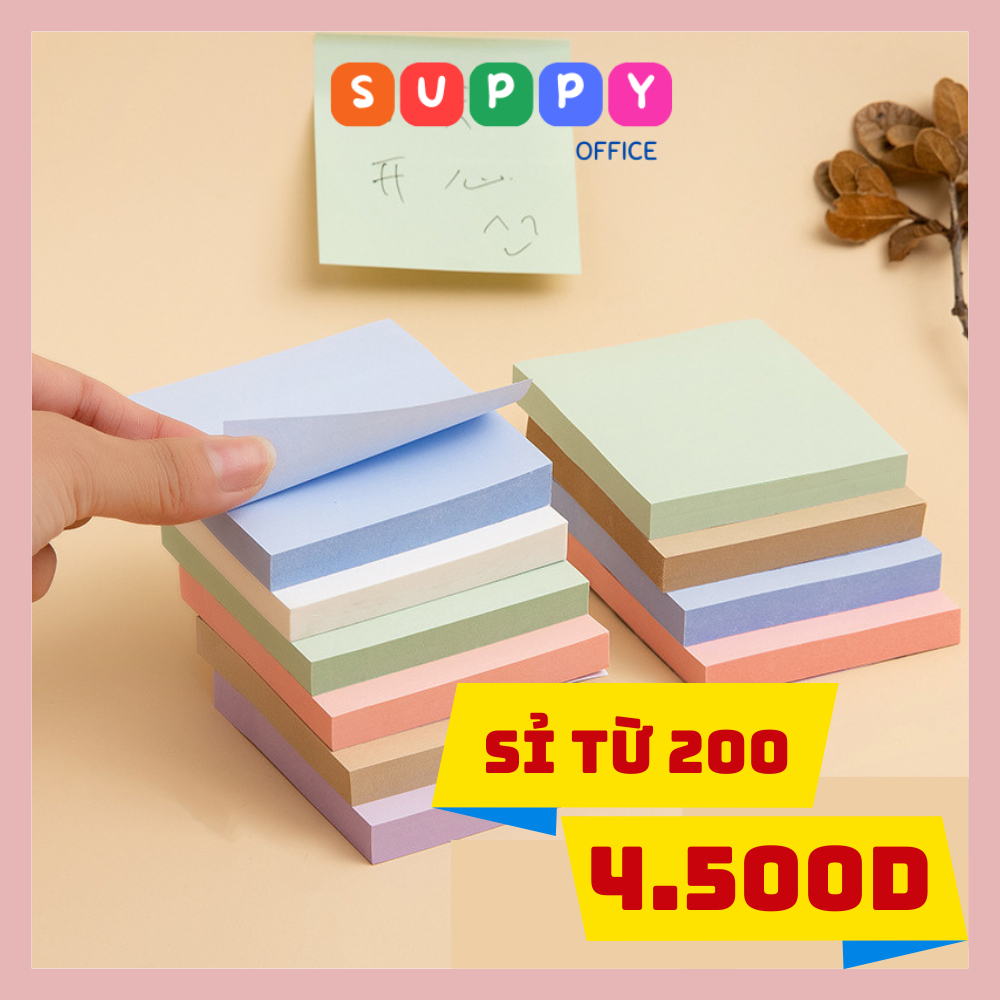 Giấy note set 100 tờ nhiều màu sắc giấy nhớ có keo dán tiện lợi Suppy ...