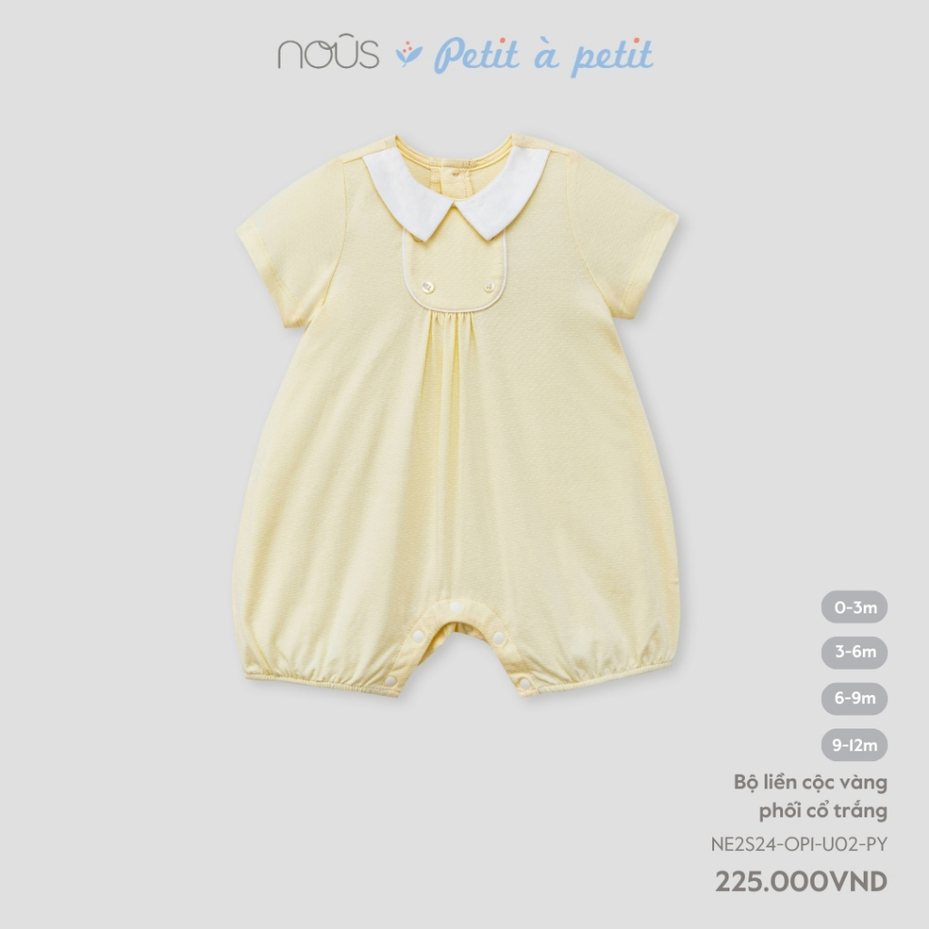 [Nous Baby] Bộ bodysuit quần áo Nous liền thân cộc họa tiết in trước ...