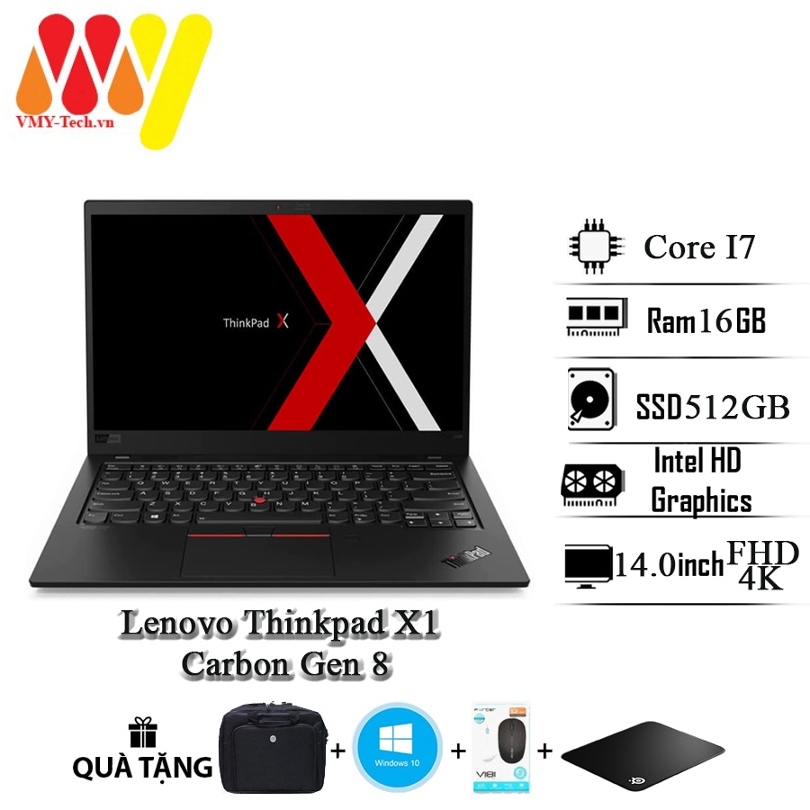 Laptop Lenovo ThinkPad X1 Carbon 8, Core i7 10510U/16GB/512GB/14inch ...
