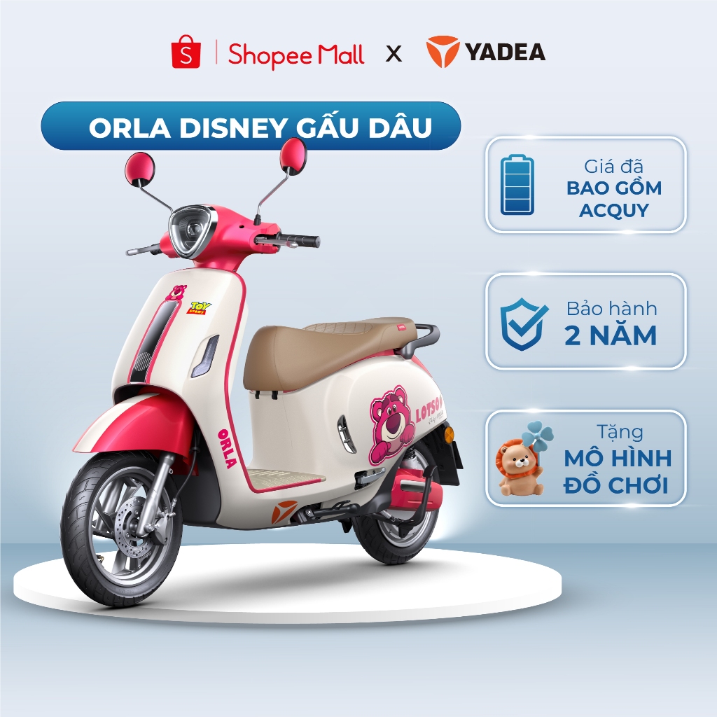 [TRẢ GÓP 0%] Xe Máy Điện YADEA ORLA DISNEY LOTSO Phiên Bản Đặc Biệt Gấu ...