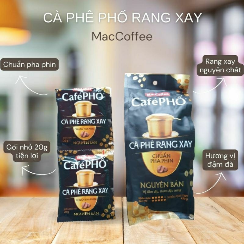 CÀ PHÊ PHỐ RANG XAY NGUYÊN BẢN - MACCOFFEE CAFE RANG XAY | Shopee Việt Nam
