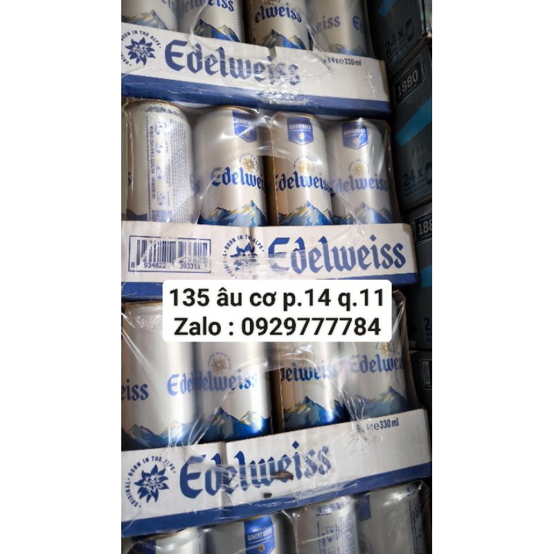 Thùng 24 lon bia Edelweiss Bia Tuyết | Shopee Việt Nam