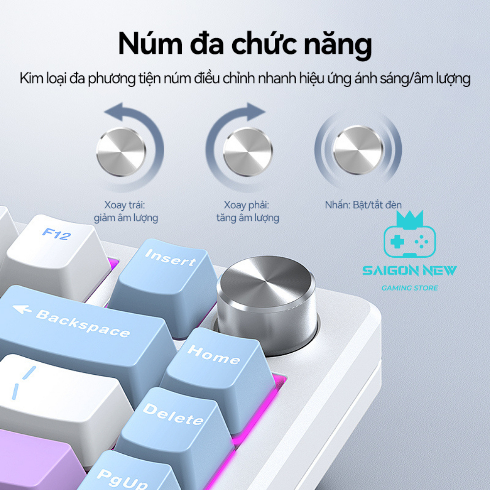 Bàn phím cơ không dây Dark Alien R83 Hotswap -Khung nhôm - thiết kế ...