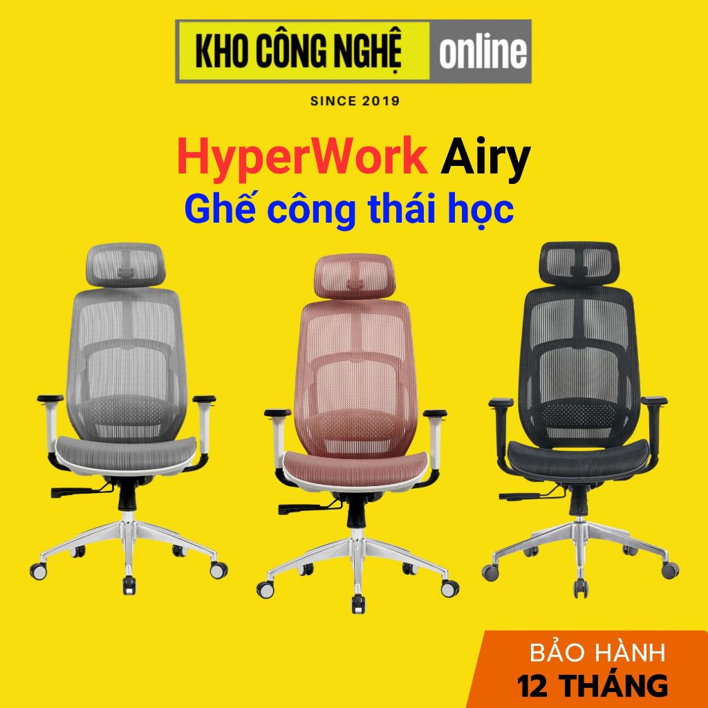 Ghế công thái học HyperWork Airy (Hàng Chính Hãng) | Shopee Việt Nam