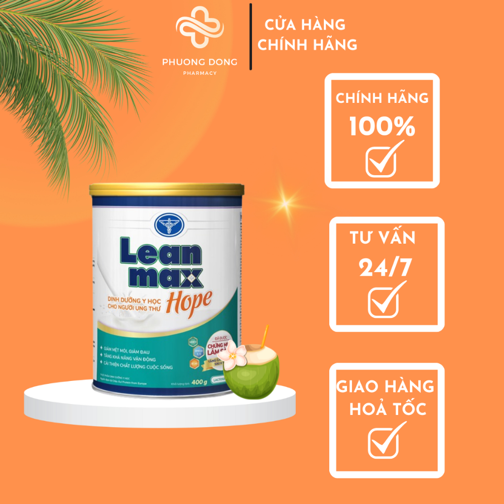 [CHÍNH HÃNG] SỮA DINH DƯỠNG Y HỌC CHO NGƯỜI BỆNH UNG THƯ LEANMAX HOPE 900G - PHƯƠNG ĐÔNG ...