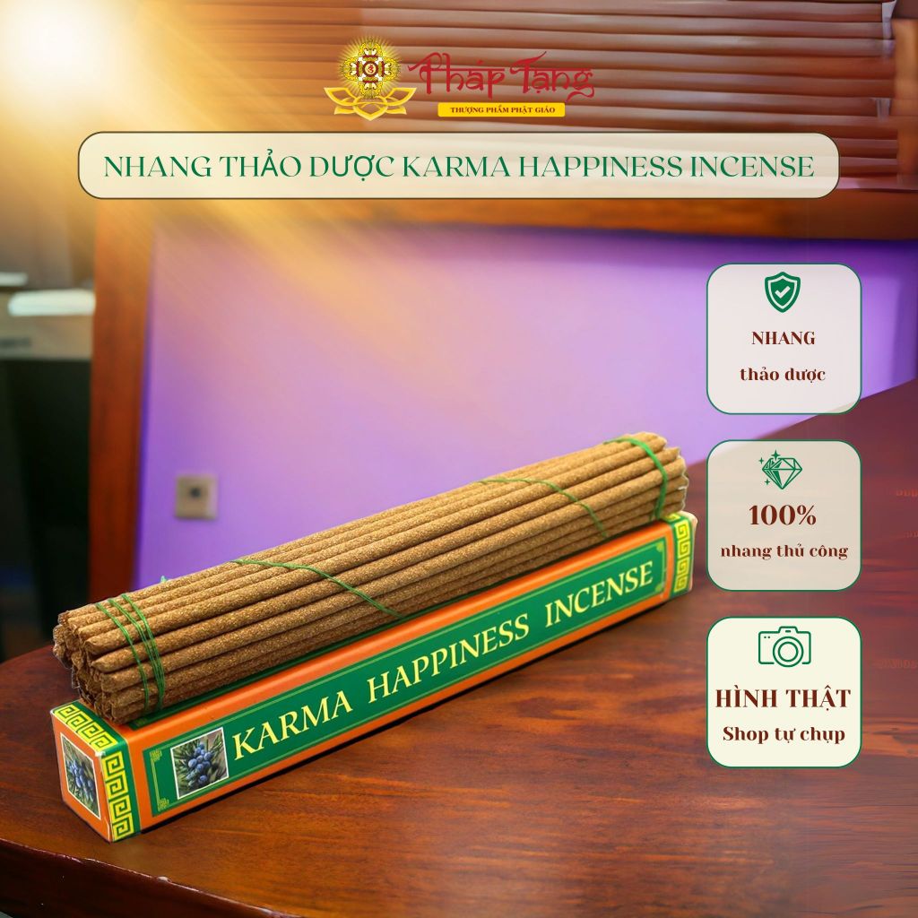 Nhang thảo dược KARMA HAPPINESS INCENSE Hộp 30 cây | Shopee Việt Nam