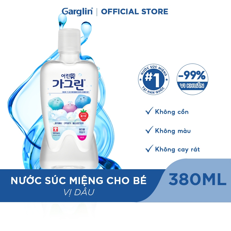 Nước súc miệng Garglin Kids không cồn dành cho bé từ 6 tuổi vị dâu ...