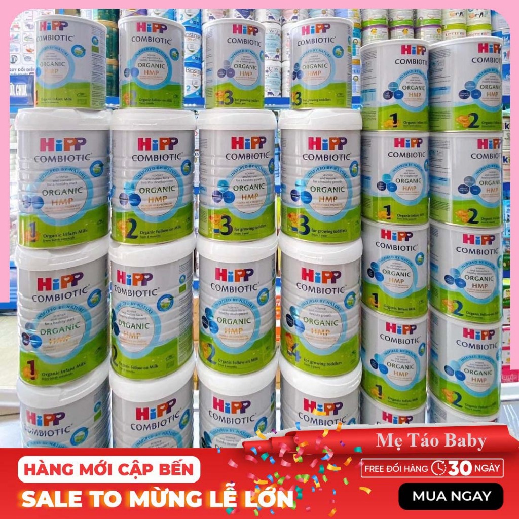 Sữa bột công thức HiPP Organic Combiotic 350g, 800g bổ sung DHA cho bé ...