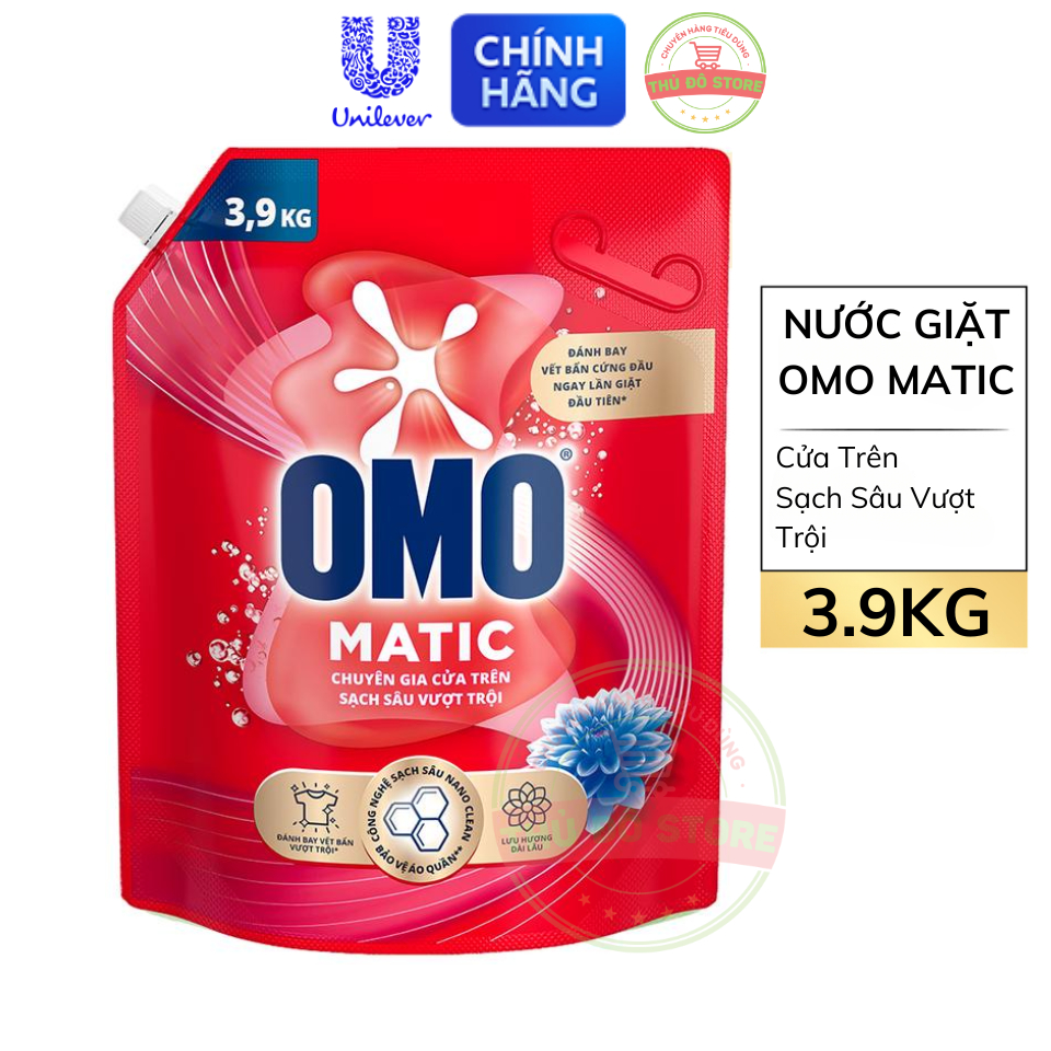 Nước Giặt OMO MATIC Cửa Trên Sạch Sâu Vượt Trội - Túi 3.9KG | Shopee Việt Nam