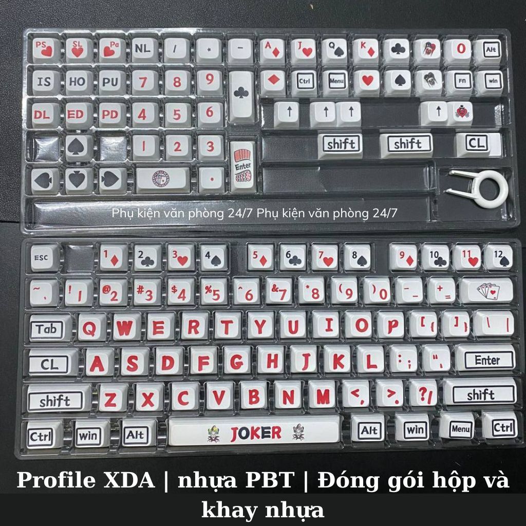Keycap JOKER, nhựa PBT, profile XDA, nút keycaps bàn phím cơ, bộ nút ...