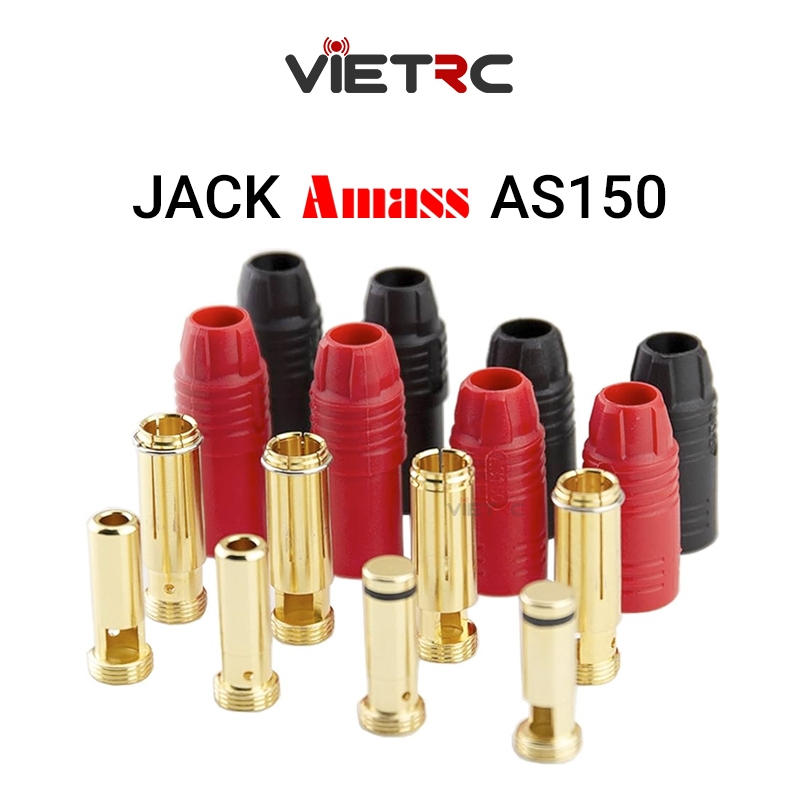Jack / Giắc nguồn Amass AS150 7mm có vòng điện trở triệt tiêu tia lửa ...