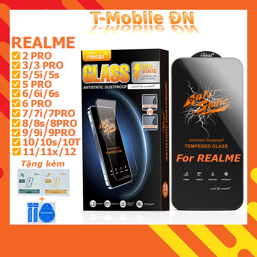 Kính cường lực Realme 12 11 11X 10 10S 10T 5 5s 5i 6s 6 7i 7 8 8i 8S 9 9i 2 3 Pro 5G Full màn ...