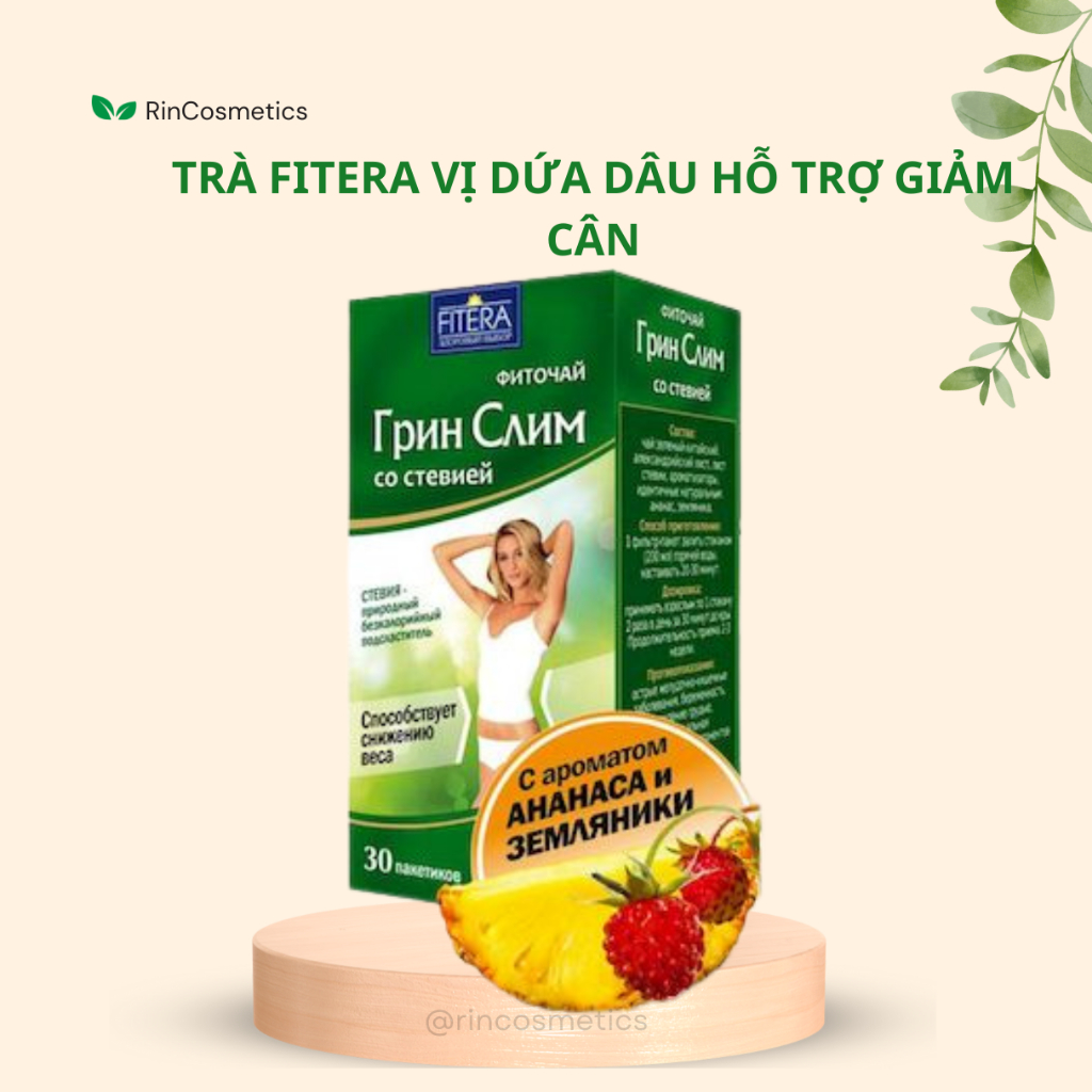 Trà hoa quả Fitera vị dâu dứa Nga thanh lọc cơ thể hộp 30 gói | Shopee ...