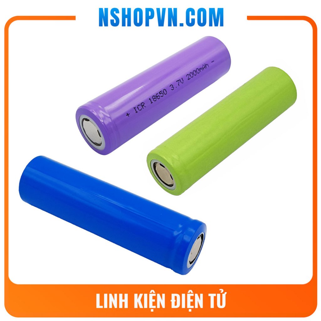 Pin cell 18650 2000mAh (1 pin màu sắc ngẫu nhiên) | Shopee Việt Nam