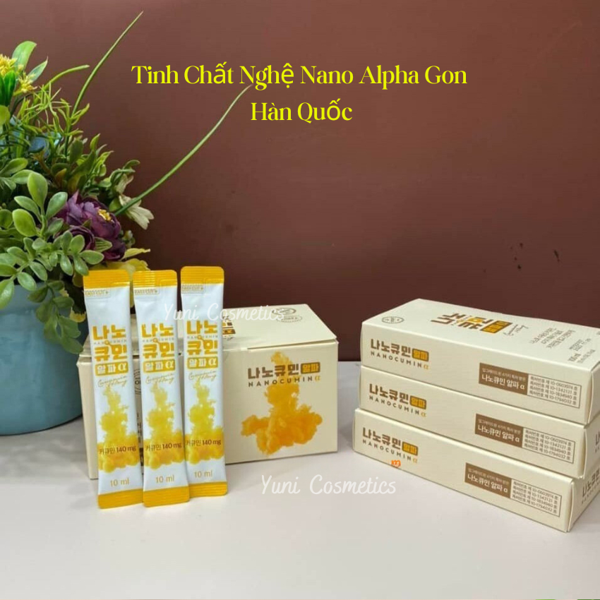 Tinh Chất Nghệ Nano Alpha Gon Hàn Quốc, Hộp 32 Gói x 10Ml, Tăng Cường ...