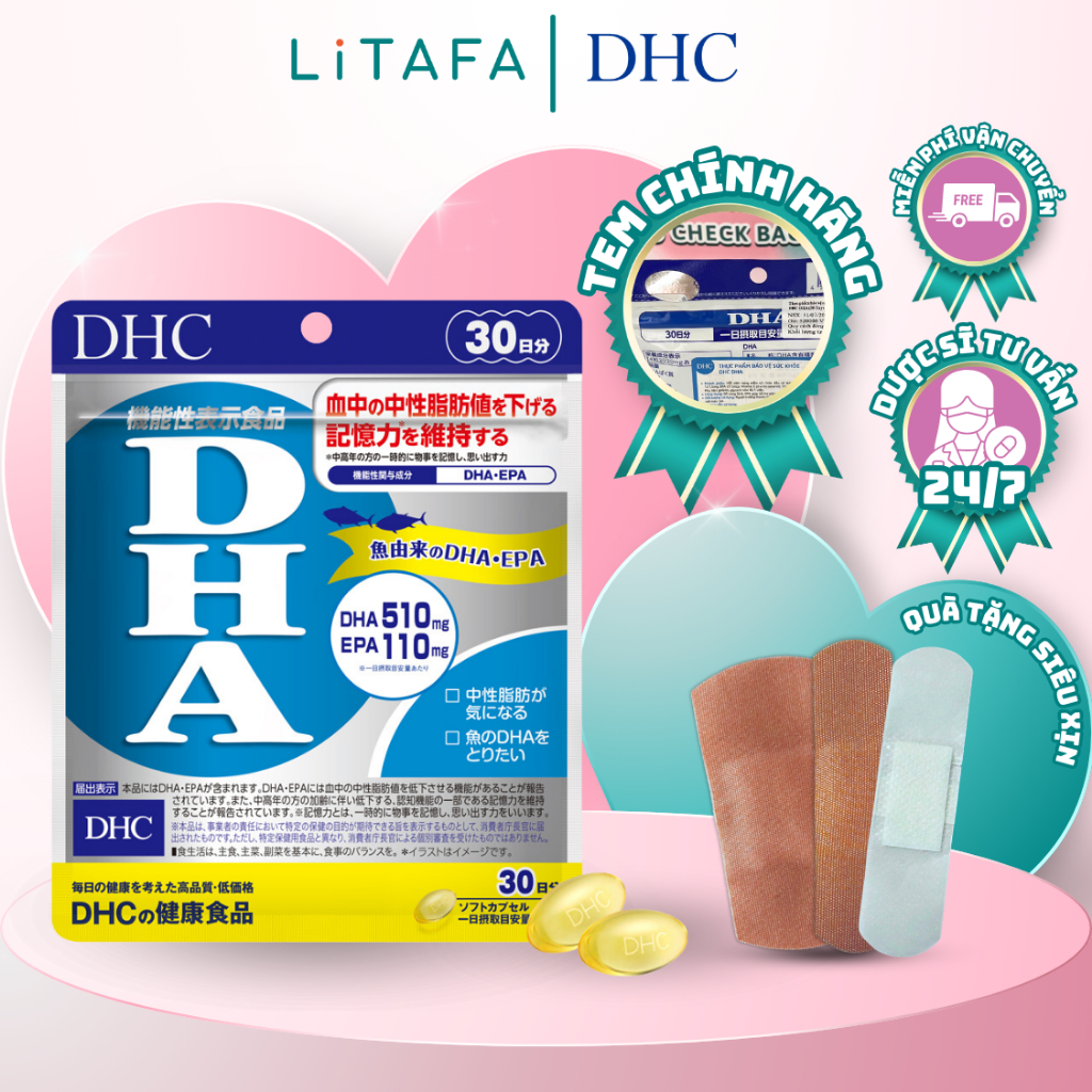 [ BAO CHECK] Viên uống bổ não DHC Nhật Bản bổ sung Omega3, DHA, EPA ...