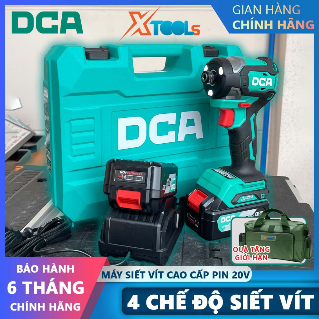 Máy siết vit DCA ADPL208EM máy bắn vít dùng pin 20v không chổi than ...