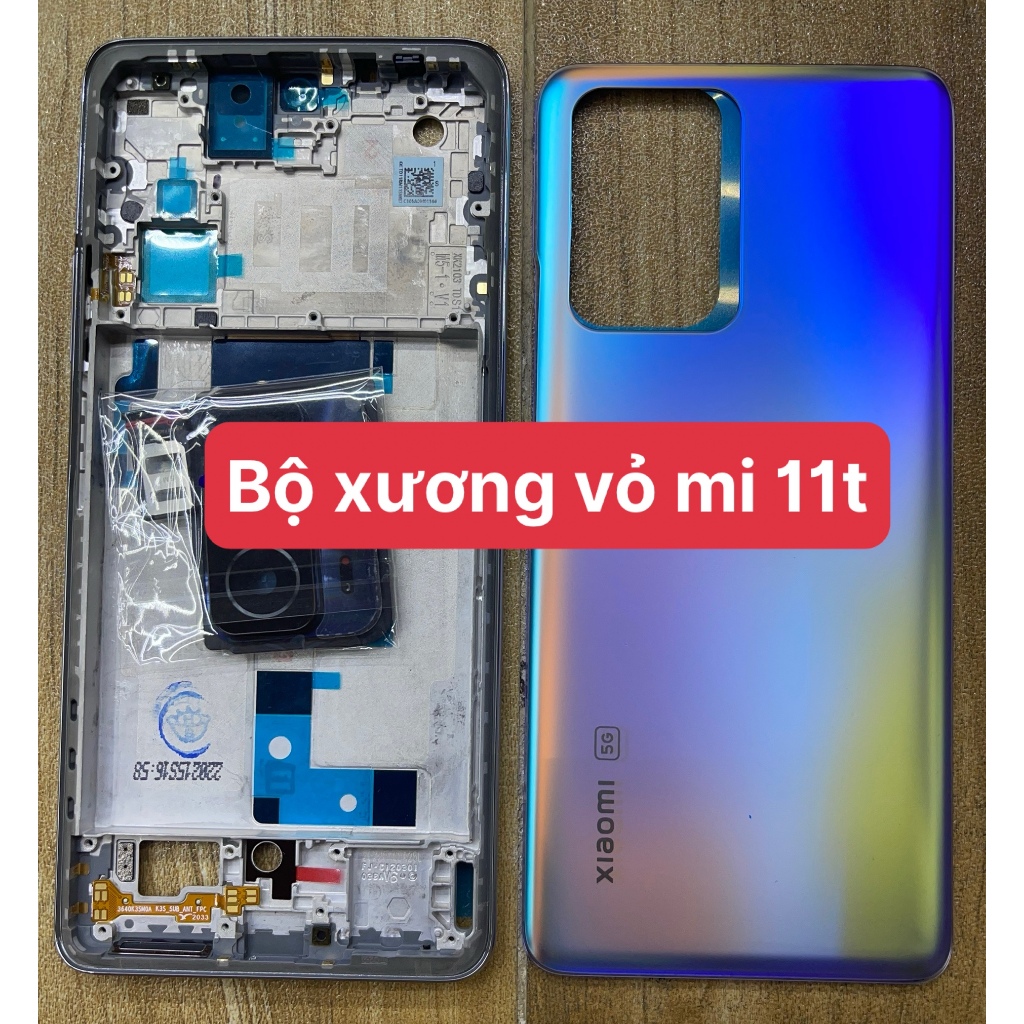 Redmi Mi 11T /11T Pro -5G /Full BỘ VỎ+XƯƠNG SƯỜN+KHAY SIM+KÍNH CAMERA ...