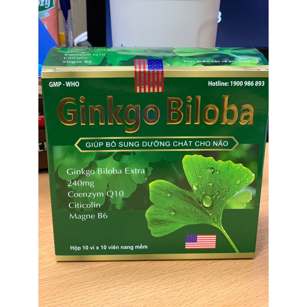 Hoạt huyết dưỡng não Ginkgo Biloba Extract 240mg - Hộp Xanh lá 100 viên ...