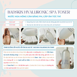 TONER BAD SKIN HYALURONIC SPA dưỡng ẩm cấp nước làm dịu da siêu lành ...