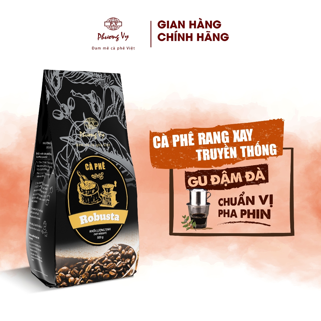 Cà Phê Truyền Thống Robusta 500g đậm đà, thơm ngon, Phương Vy Coffee ...