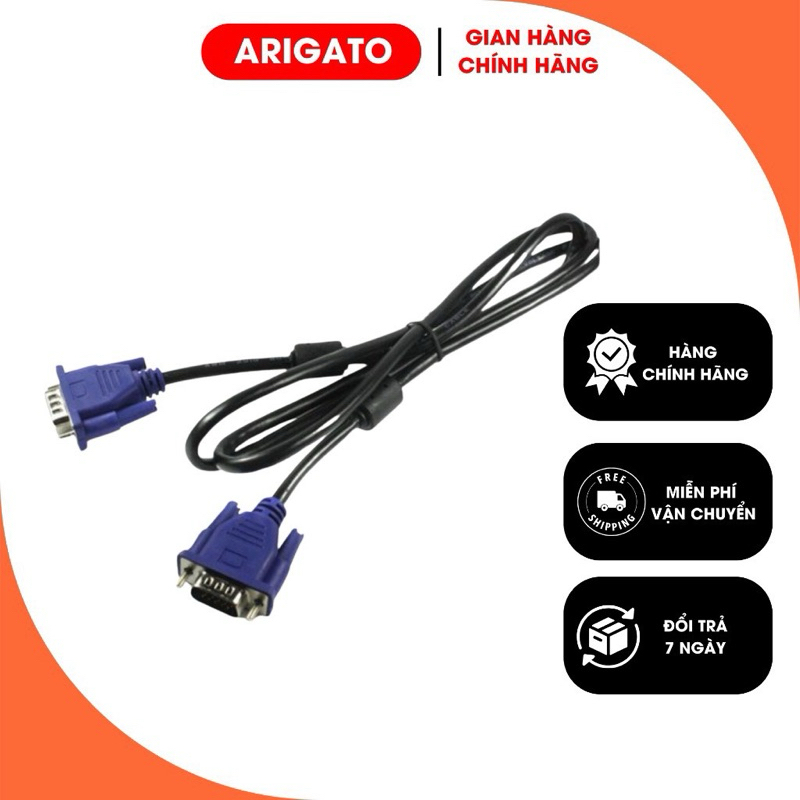 Dây VGA 1M5 1M8 3M 5M Chống Nhiễu Chất Lượng Cao ARIGATO DVGA01 | Shopee Việt Nam