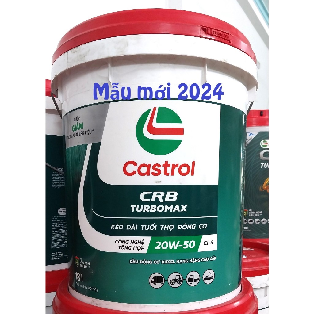 Dầu nhớt Castrol CRB turbomax 20w50 18Lít Chính hãng xô mới 2024 ...