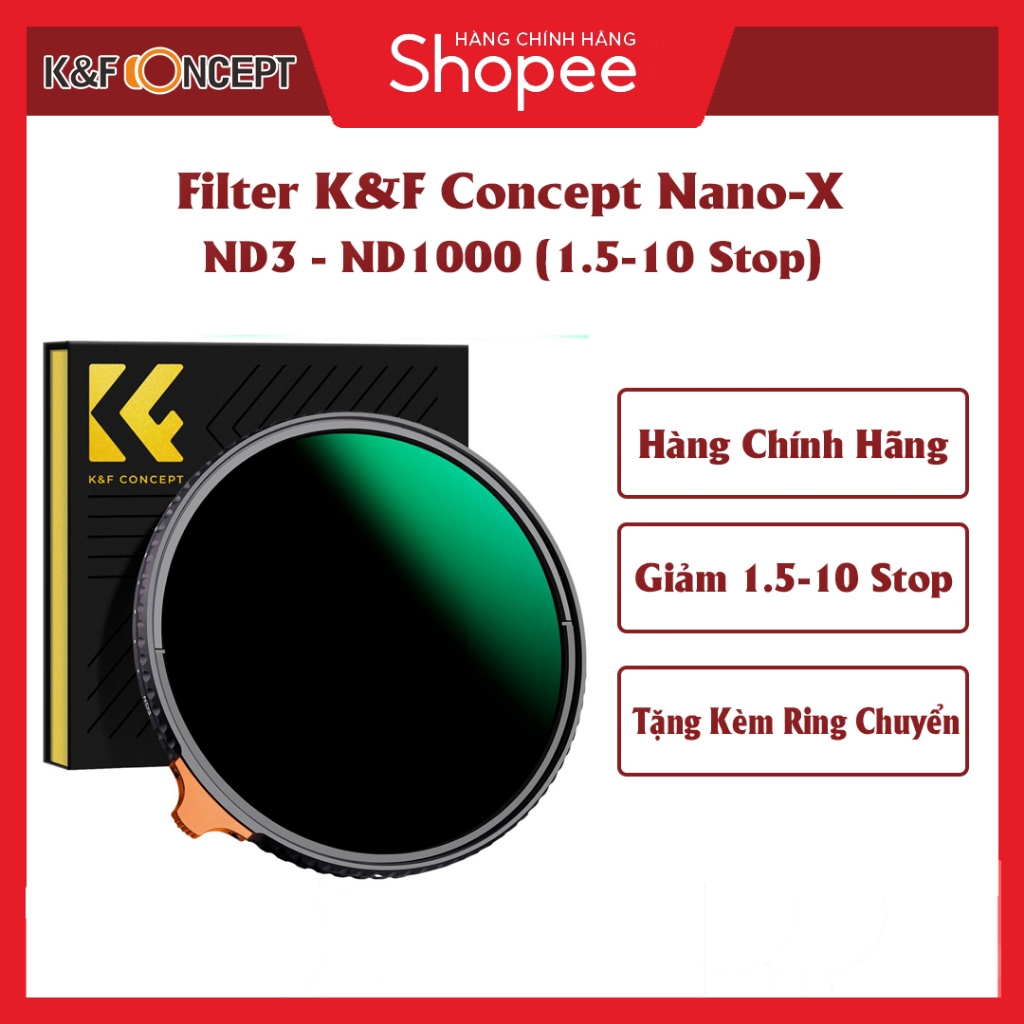 Kính Lọc Filter K&F Concept Nano-X Series Variable ND3-ND1000 (1.5 ...