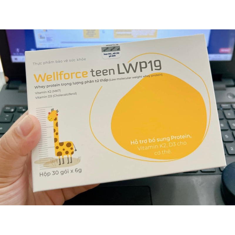 Cốm tăng chiều cao cho bé từ 6 tuổi Wellforce teen LWP19 hộp 30 gói hỗ trợ bổ sung protein ...