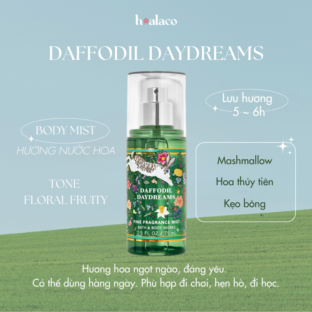 XỊT THƠM TOÀN THÂN DAFFODIL DAYDREAMS - Body Mist Bath & Body Works ...