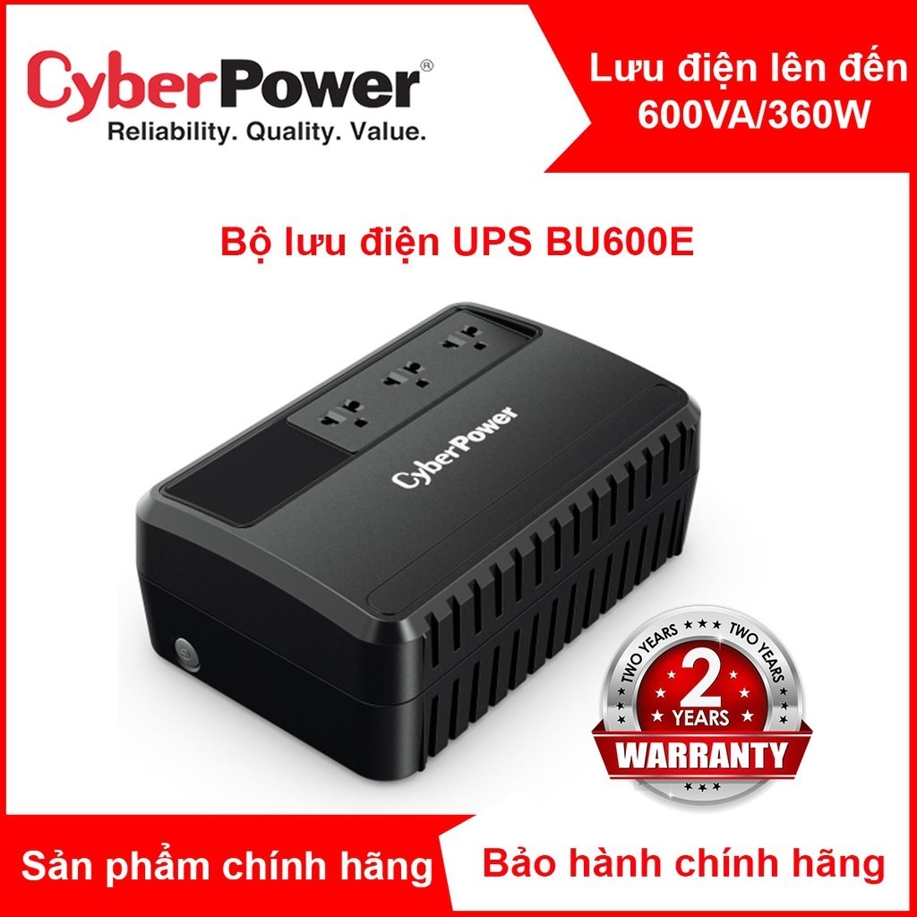 [CHÍNH HÃNG] Bộ Lưu Điện UPS CyberPower BU600/BU600E - 600VA/360W - Mới ...