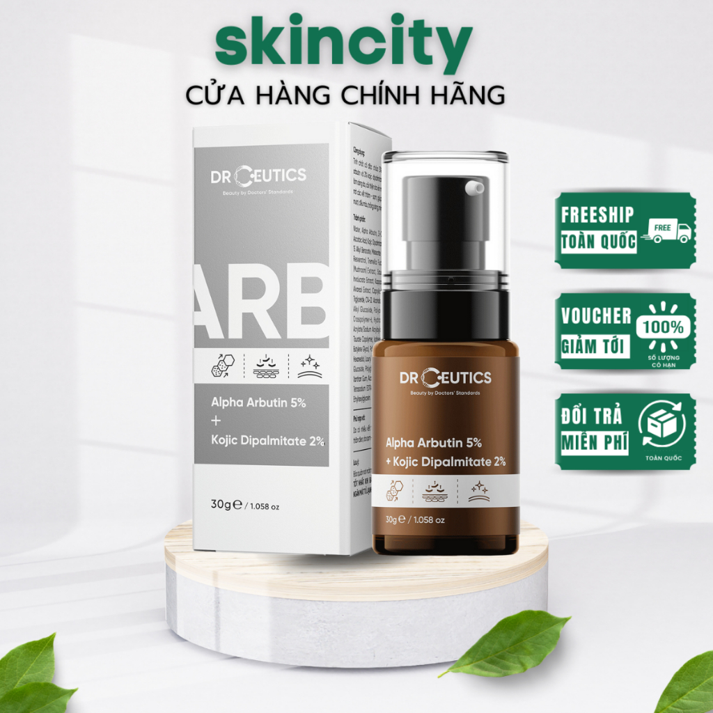 Tinh Chất DrCeutics Làm Đều Màu Da Alpha Arbutin 5% Và Kojic Dipalmitate 2% | Shopee Việt Nam