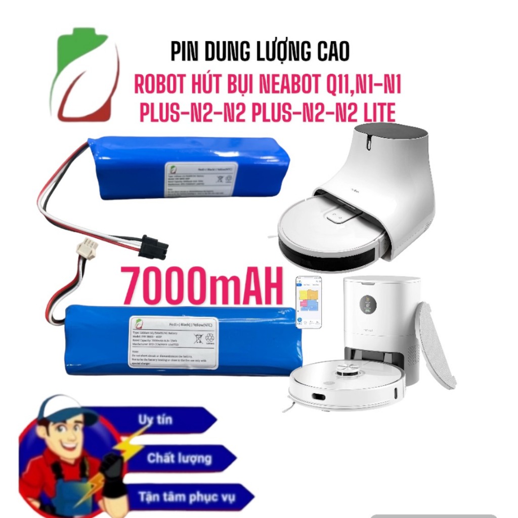 PIN ROBOT HÚT BỤI NEABOT Q11, N1,N1 PLUS,N2,N2 LITE,N2 PLUS. (DUNG ...