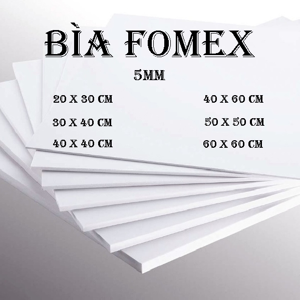 Tấm Fomex, Tấm Bìa Mô Hình, Bìa Formex, Tấm Fomex Trắng Dày 5mm ...