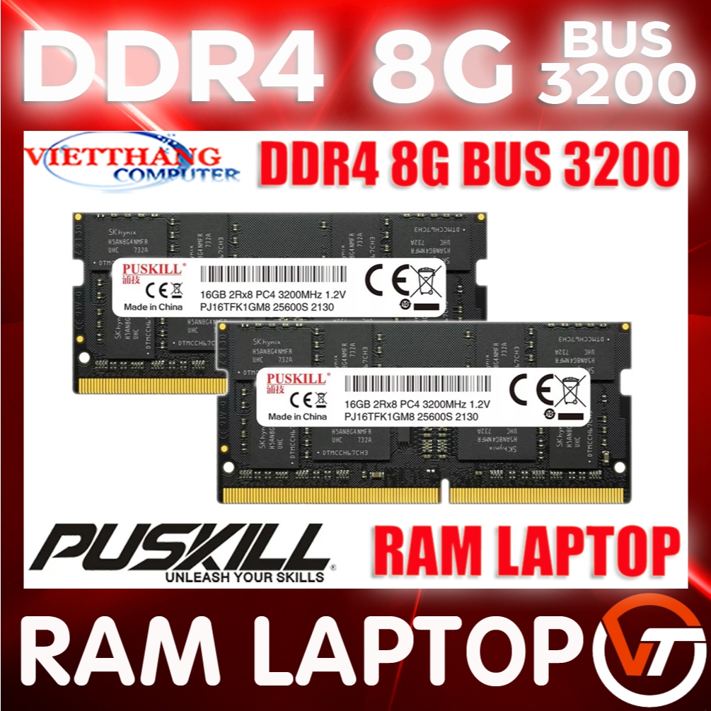 Ram Laptop DDR4 8GB Bus 3200Mhz - Ram 8GB DDR4 Bus 3200Mhz Puskill ...
