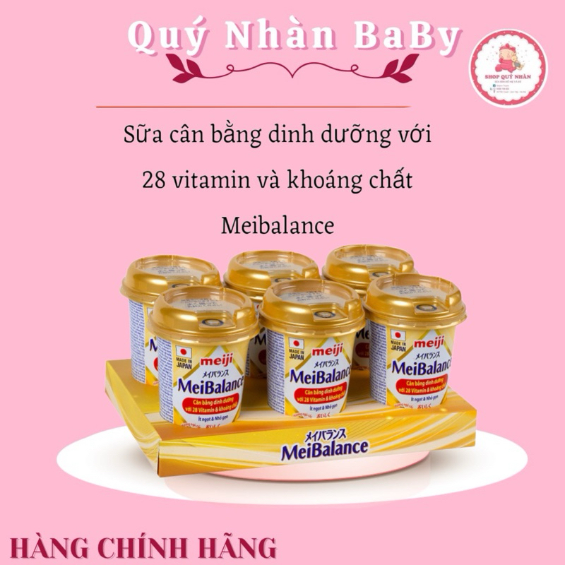 Lốc 6 hộp Thực phẩm bổ sung Meiji Meibalance ít ngọt hương ngũ cốc ...