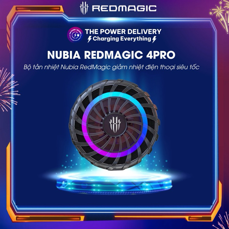 Bộ tản nhiệt hút từ tính Nubia RedMagic 4pro làm lạnh bán dẫn 27W, giảm nhiệt điện thoại siêu ...