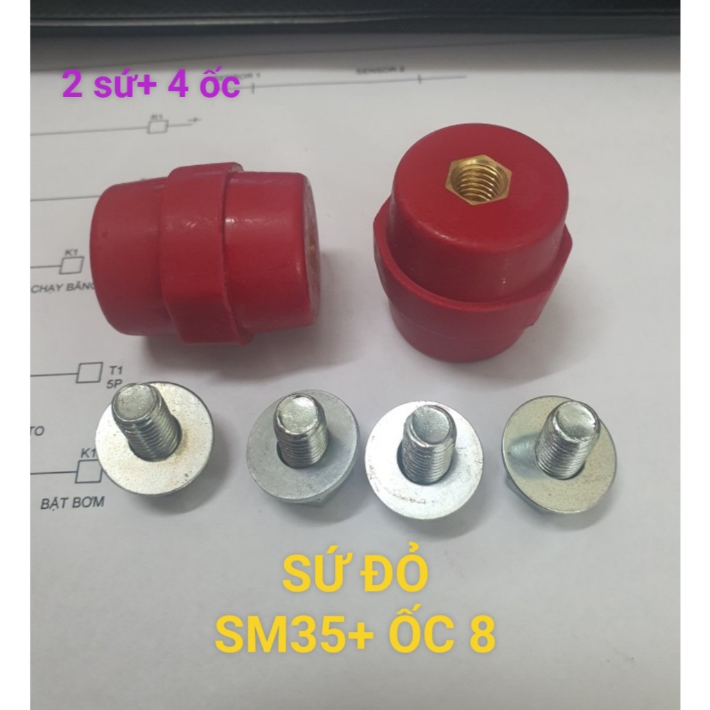 Sứ đỏ cách điện SM35 combo | Shopee Việt Nam