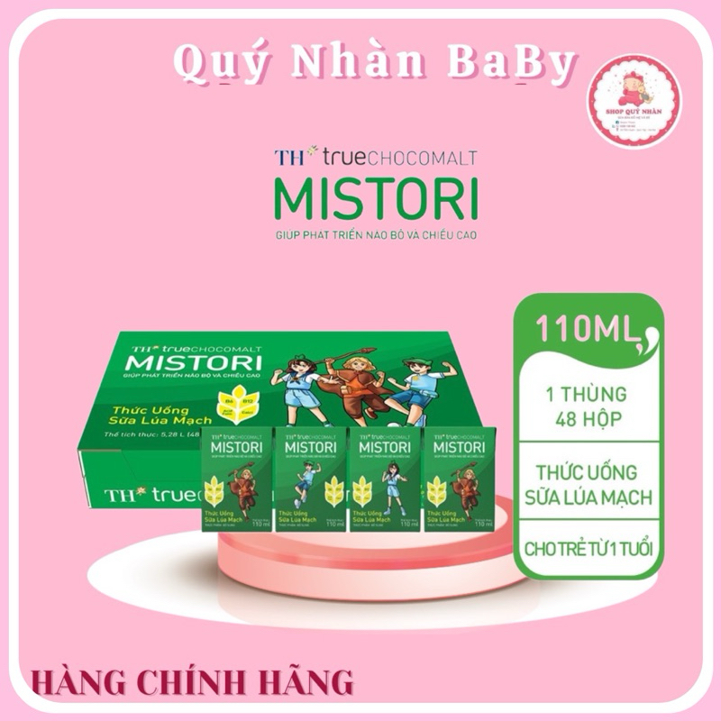 Thùng 48 hộp thức uống sữa lúa mạch TH True Chocomalt Mistori 110ml ...