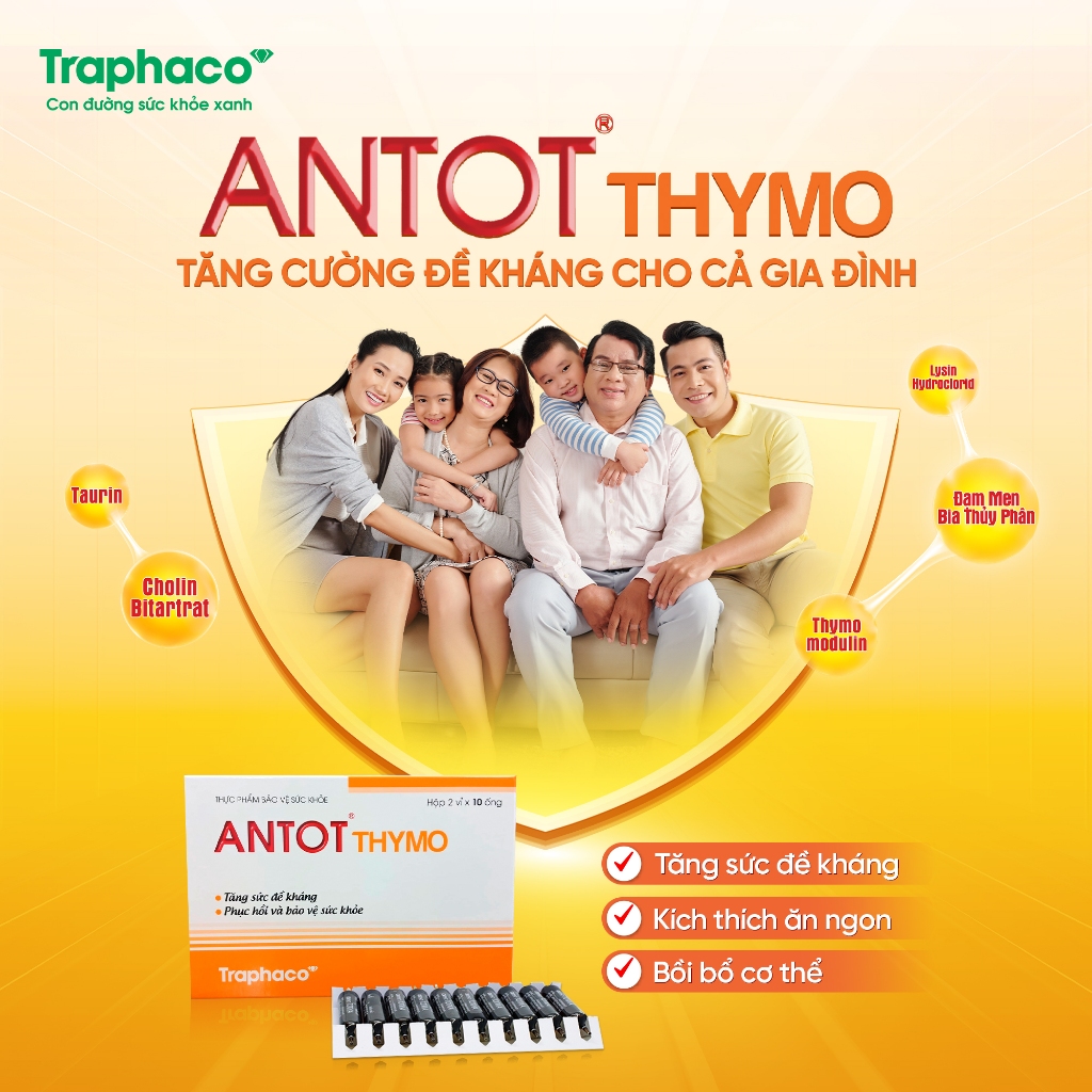 Thực Phẩm Bảo Vệ Sức Khỏe Antot Thymo Traphaco Hỗ Trợ Tăng Sức Đề Kháng ...