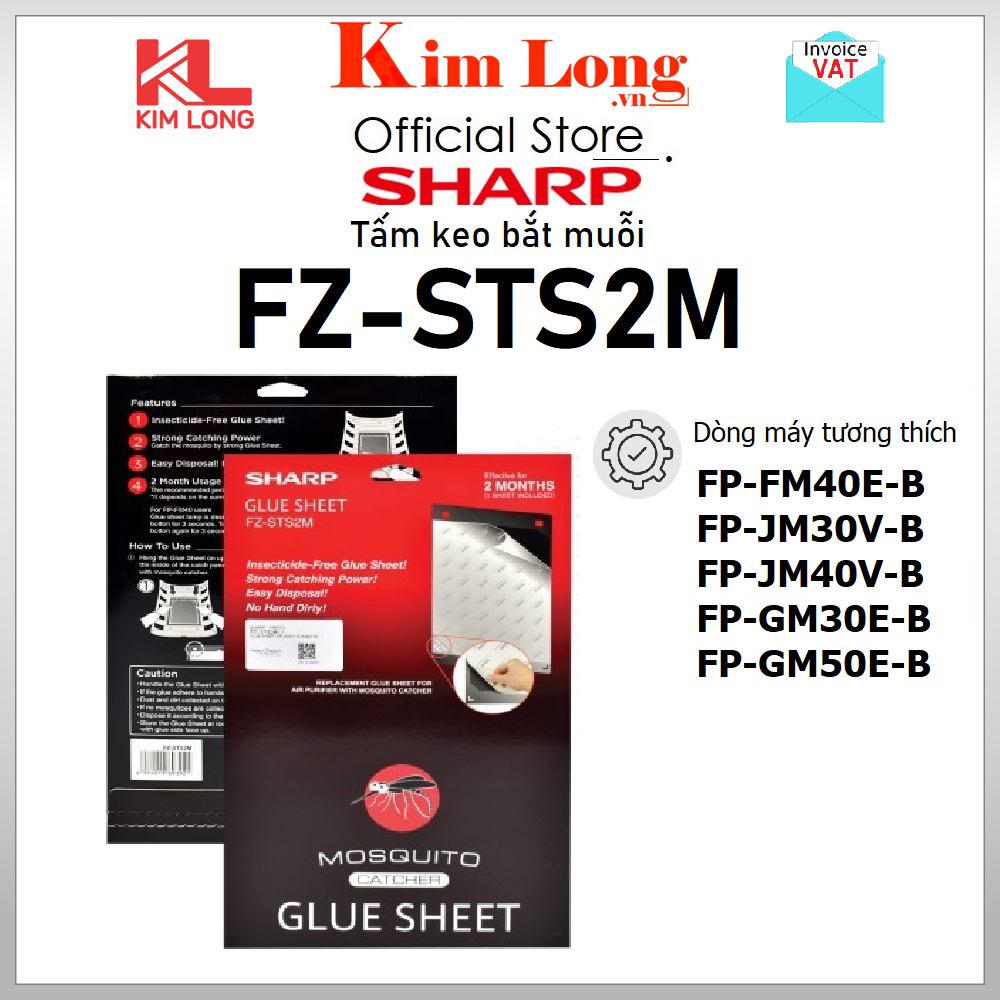 Tấm keo bắt muỗi Sharp FZ-STS2M Cho FP-JM30V-B, FP-GM30E-B, FP-FM40E-B, FP-JM40V-B, FP-GM50E-B ...