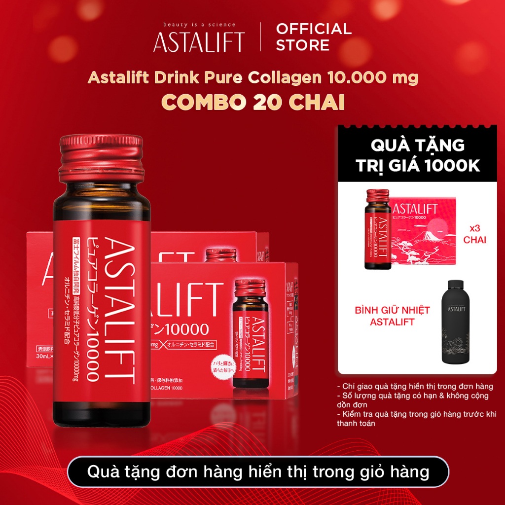 Combo Nước Uống Collagen ASTALIFT Drink Pure 10.000MG Giúp Da Mịn Mượt ...
