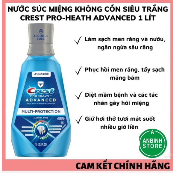 [ Date 07/26 ] Nước súc miệng Crest Pro Health Advanced Multi ...