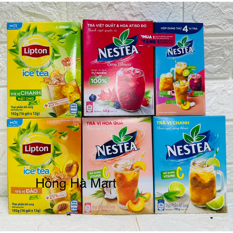 Hộp Trà Chanh - Trà Đào -Trà Việt Quất Lipton - NESTEA | Shopee Việt Nam