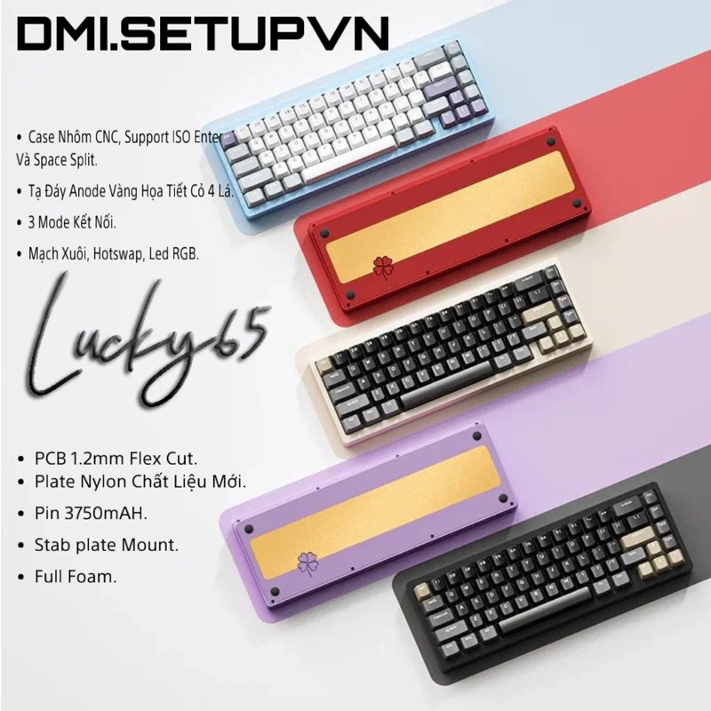 [Mạch 1.6mm KIT LUCKY V2] BÀN PHÍM CƠ KIT LUCKY65 | LUCKY 65 KEYBOARD ...