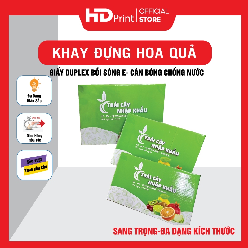 Khay Giấy Đựng Hoa Quả Màu Xanh 3KG, Trái Cây Nhập Khẩu Làm Hộp Đựng ...