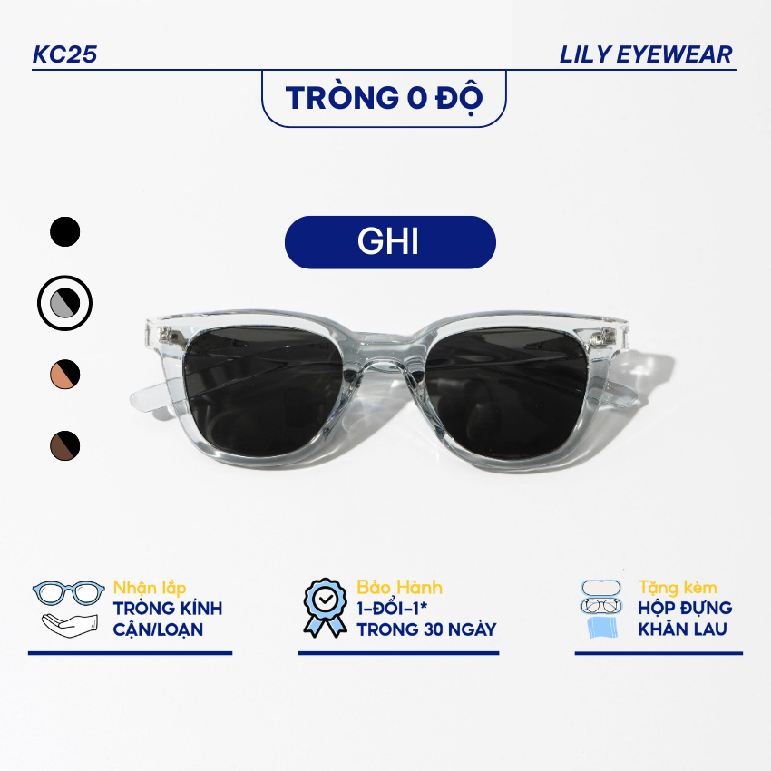 Kính mát nam nữ LILYEYEWEAR mắt vuông chống tia UV400 bảo vệ mắt KC25 | Shopee Việt Nam