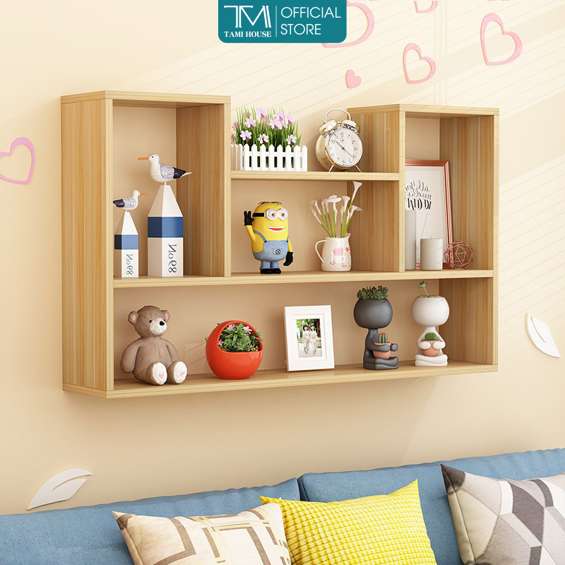 Kệ giá sách gỗ treo tường gỗ MDF nhiều tầng thương hiệu TAMI- GP14 ...