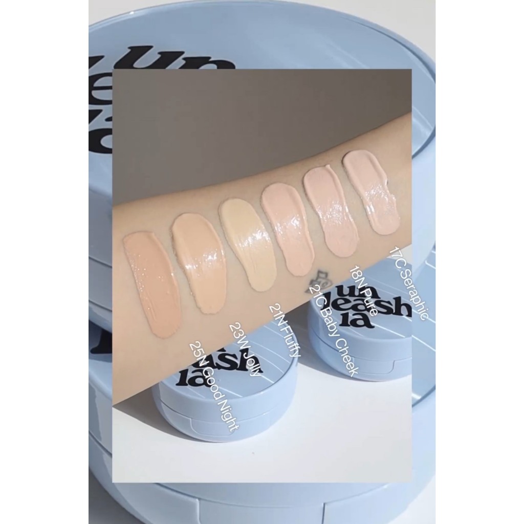 Phấn Nước Cushion Unleashia Satin Wear Healthy Green Don't Touch Glass Pink SPF50+/PA++++ 15g ...